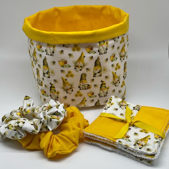 Hand Crafted | Other | Gift Set For Her Fabric Basket Scrunchies Makeup ...